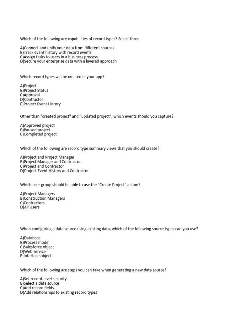 Design Record Types Model and Configure Your Data | PDF | Databases ...
