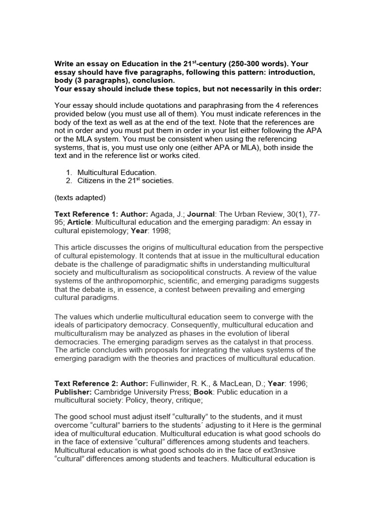 21st Century Education: Multicultural Insights | PDF | Multiculturalism ...