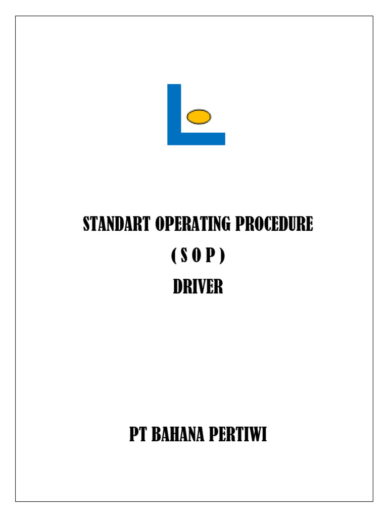 SOP Driver | PDF