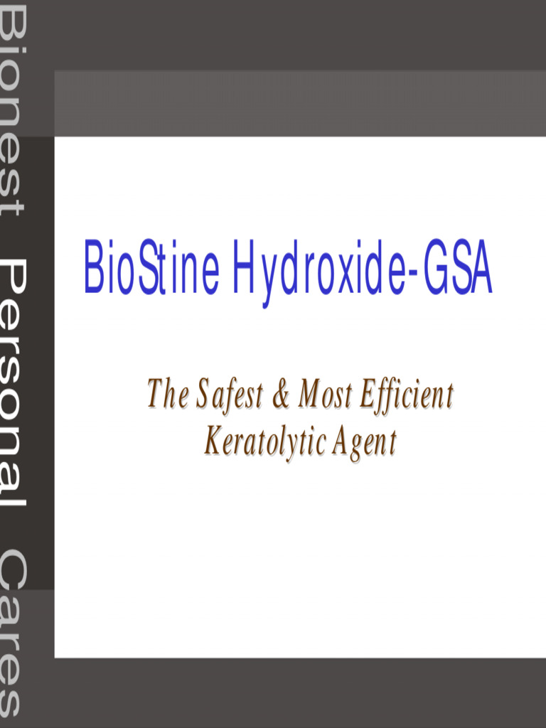BioStine Hydroxide-GSA Powerpoint (En) | PDF | Topical Medication | Skin
