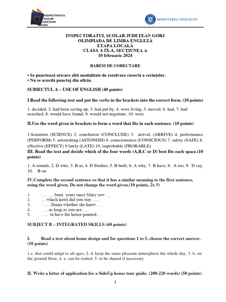 barem 9A-OLE 2024 | PDF