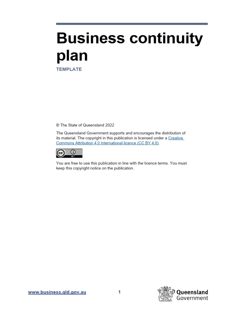 Business Continuity Plan Template | PDF | Risk | Risk Management