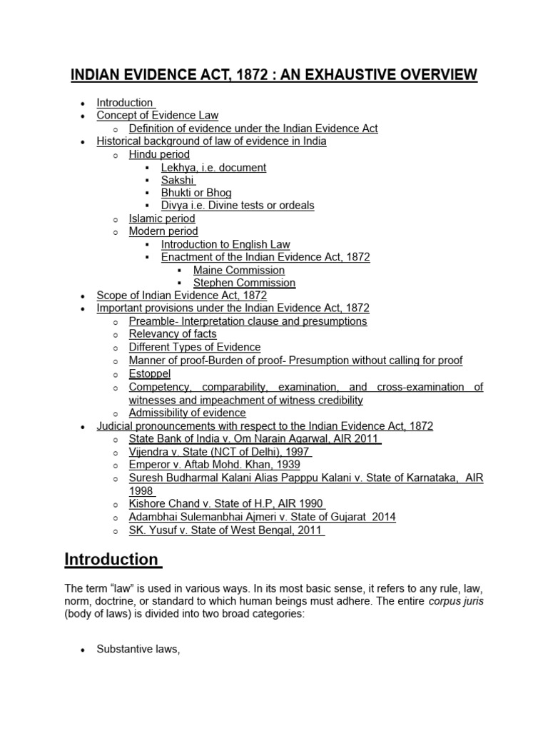 Indian Evidence Act | PDF | Confession (Law) | Evidence (Law)