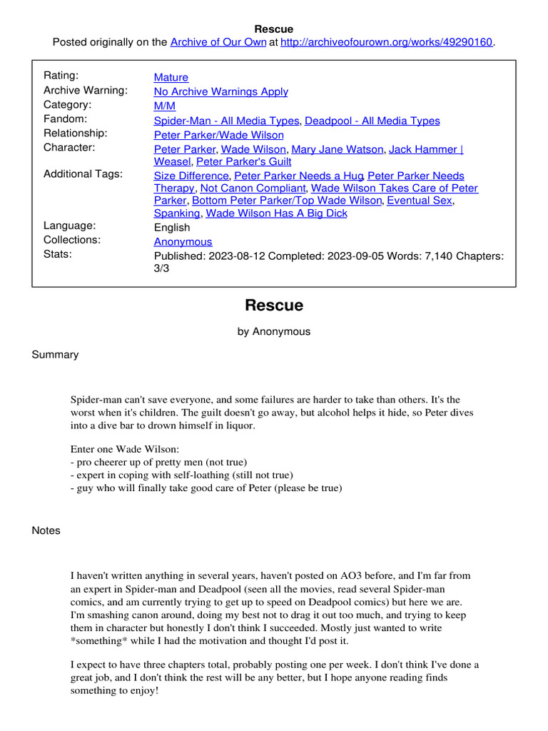 Rescue | PDF | Spider Man