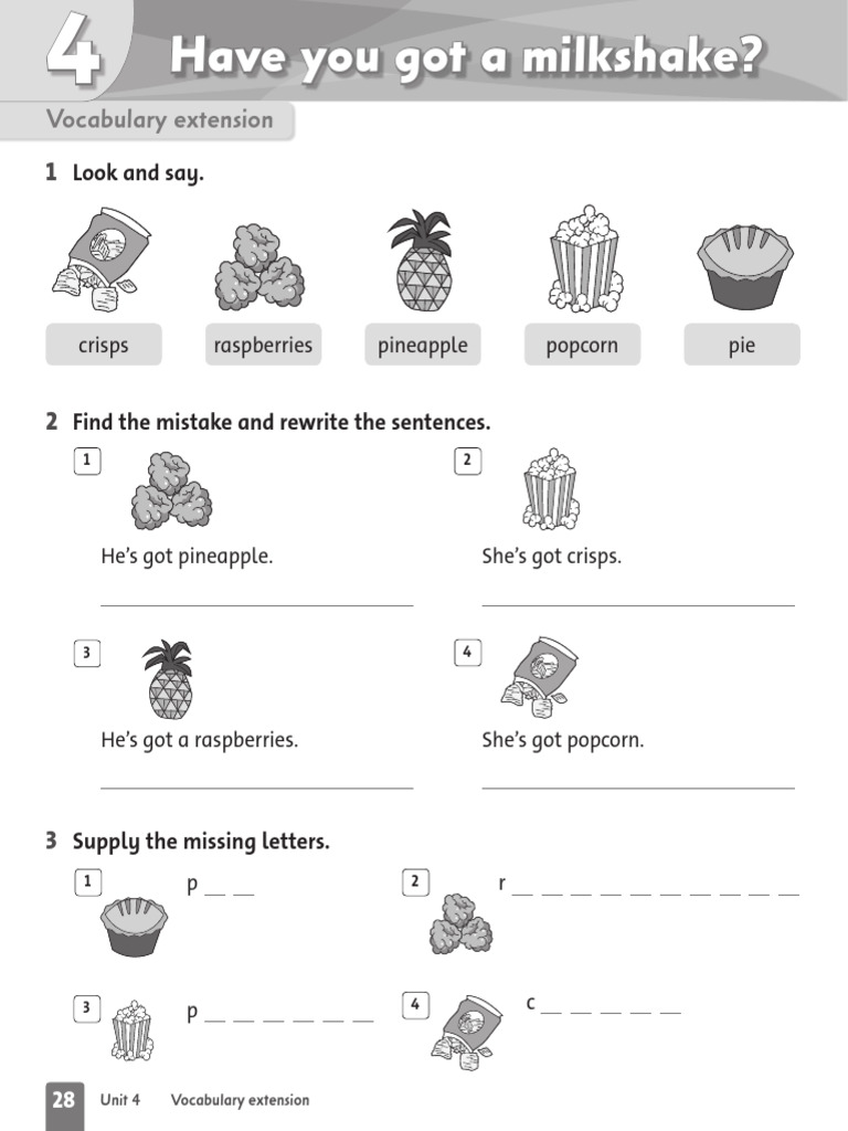 Unit 4 Extra-Practice | PDF | Foods | Cuisine