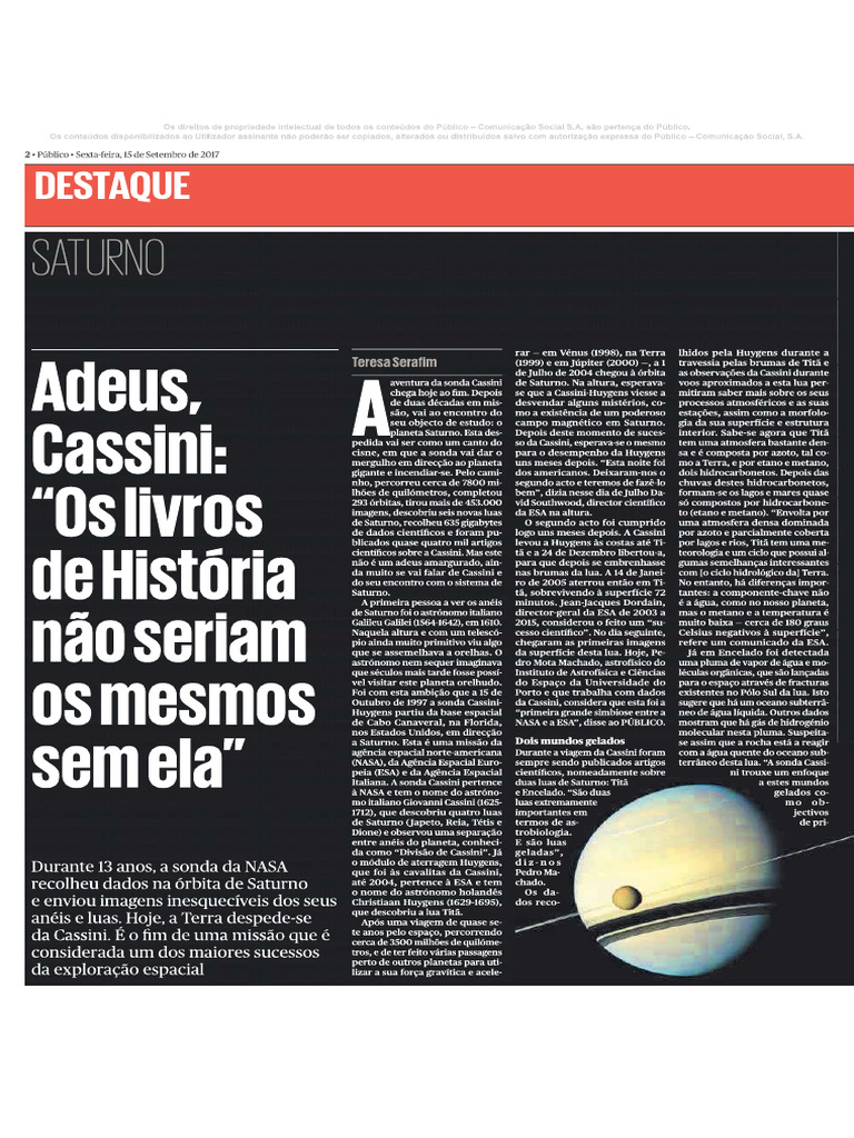 Cassini | PDF