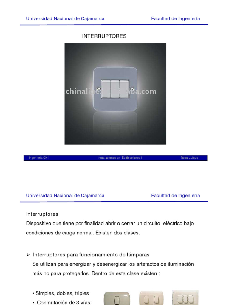 Interruptores | PDF | Ingenieria Eléctrica | Poder (Física)