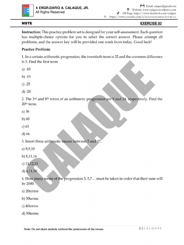 CE601 MSTE Exercise 03-Conv | PDF