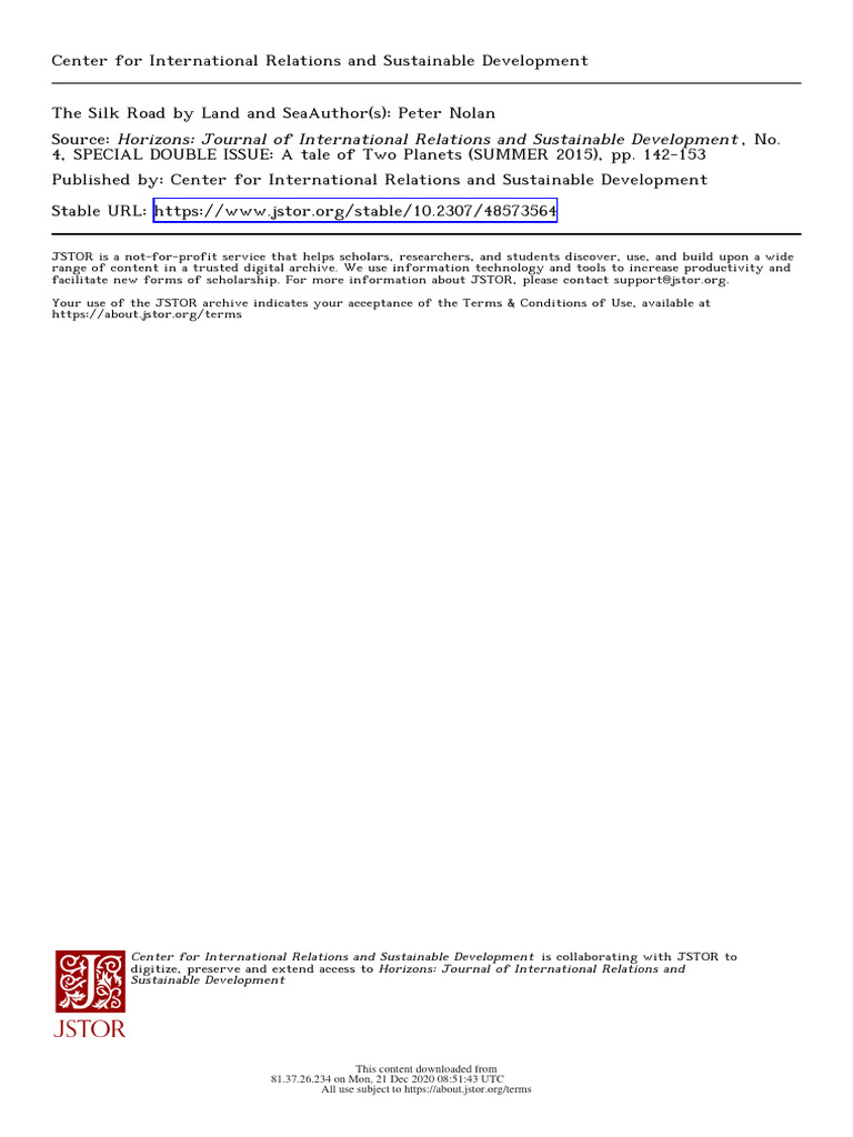 Silk Road: Historical Trade Routes | PDF | Silk Road | China