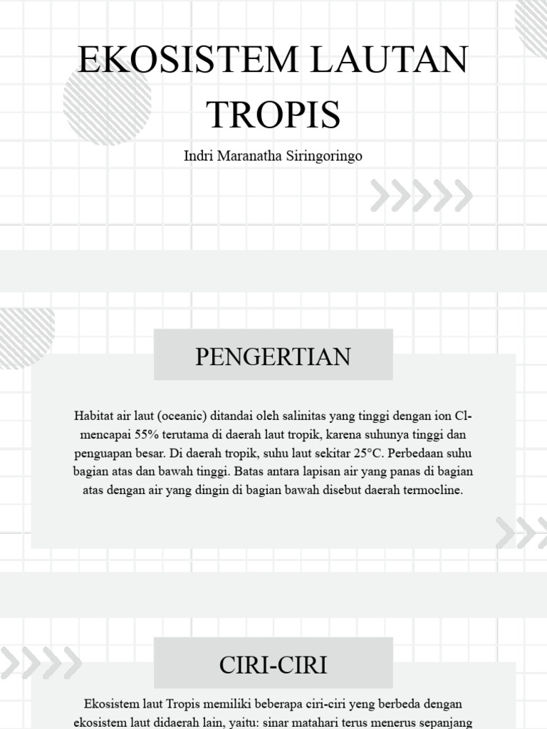 Ekosistem Laut Tropis | PDF