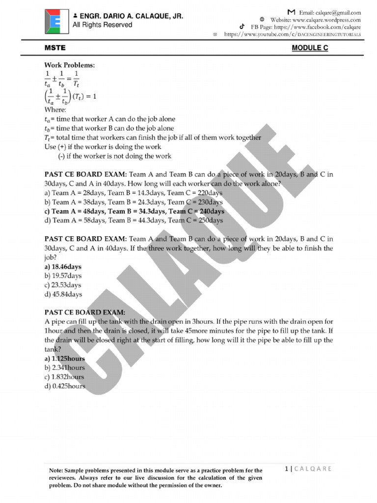 CE601 MSTE Module C-Conv | PDF