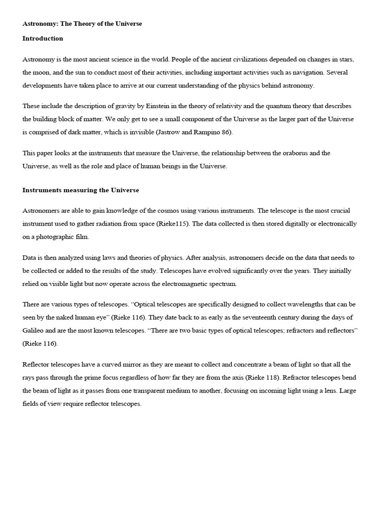 Astronomy Pdf Telescope Astronomy