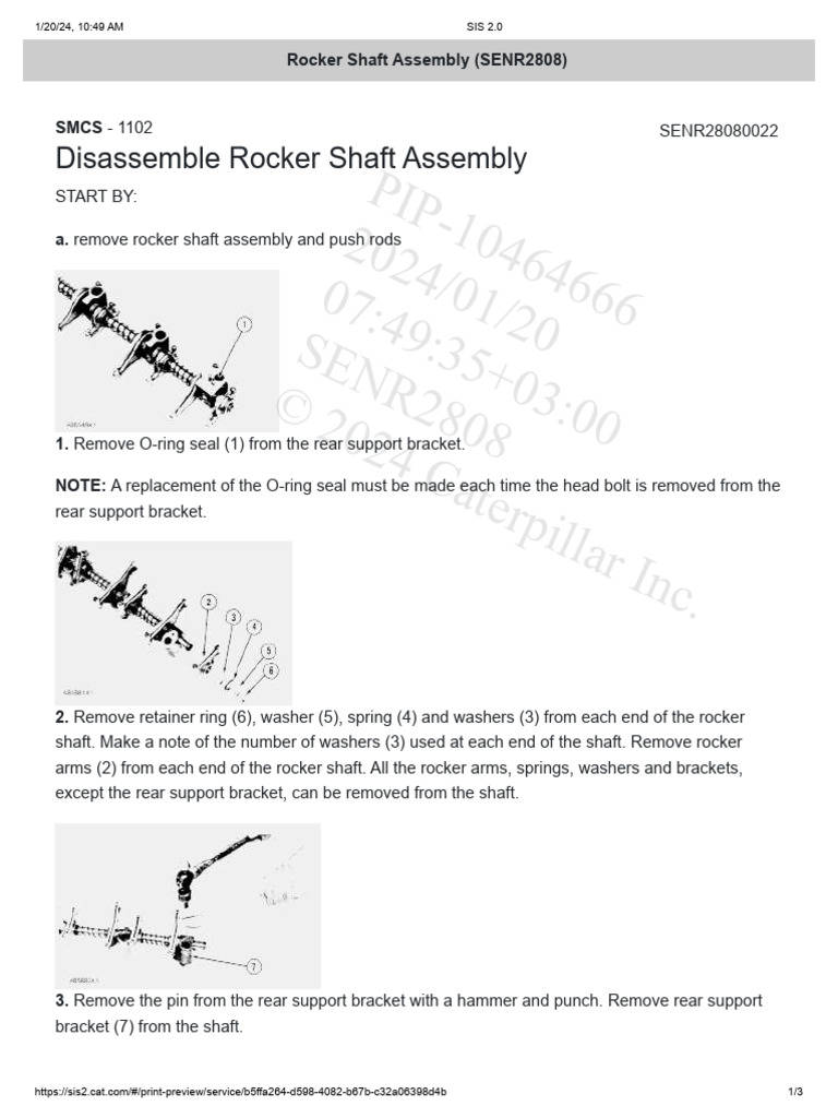 Rocker Shaft Assembly | PDF | Manufactured Goods | Equipment