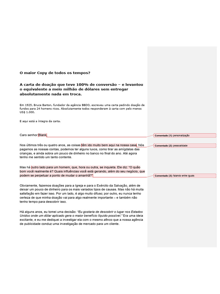 Carta de Doação de Bruce Barton | PDF | Dinheiro | Virgínia