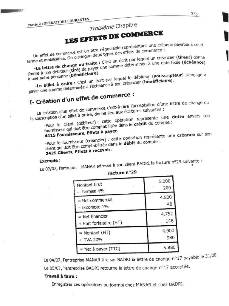 Effets de Commerce 1 | PDF