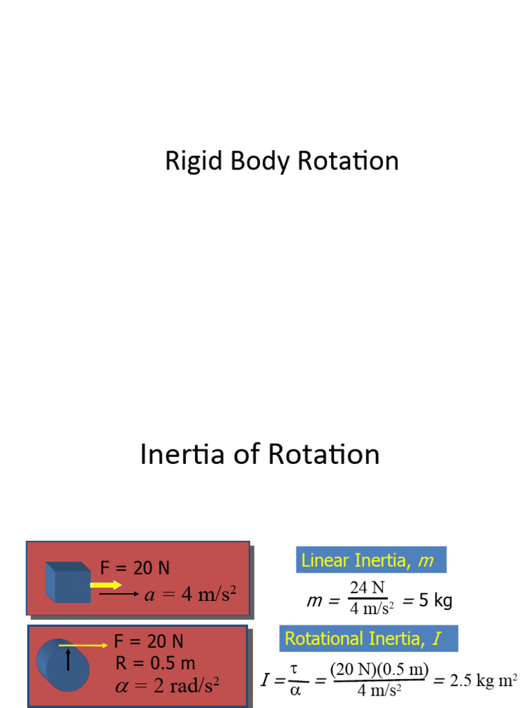 Rotation of Rigid Bodies | PDF | Kinetic Energy | Physical Quantities