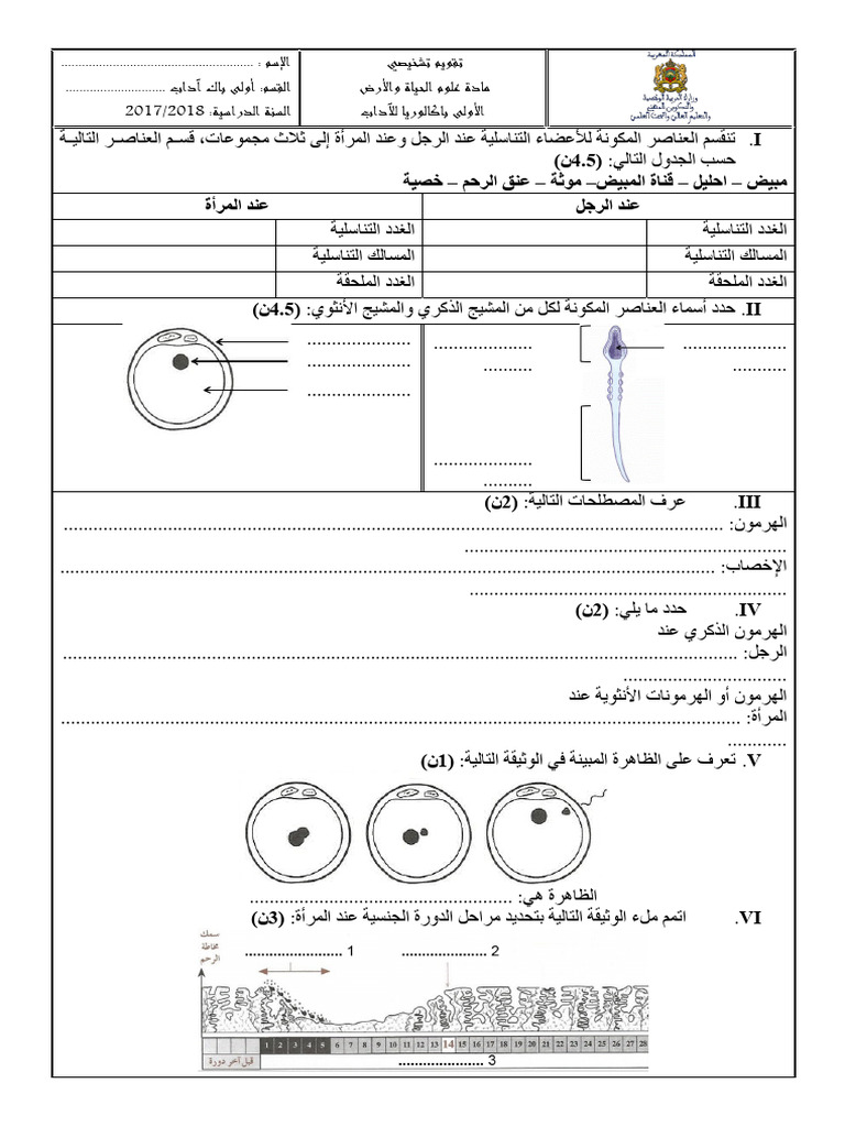 Bac1 SVT Diag U1 2017 | PDF