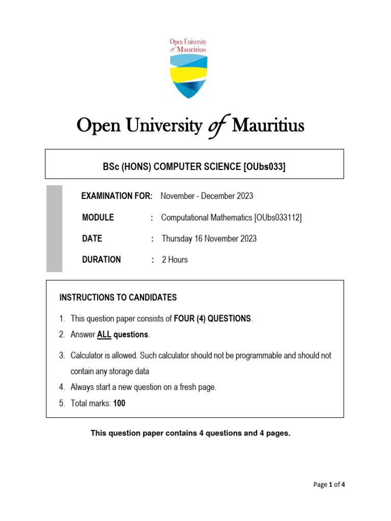 Computational Mathematics | PDF | Variance | Regression Analysis