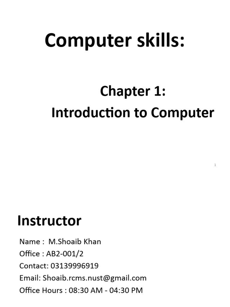 1 Computer Skills Lec | PDF | Personal Computers | Mainframe Computer