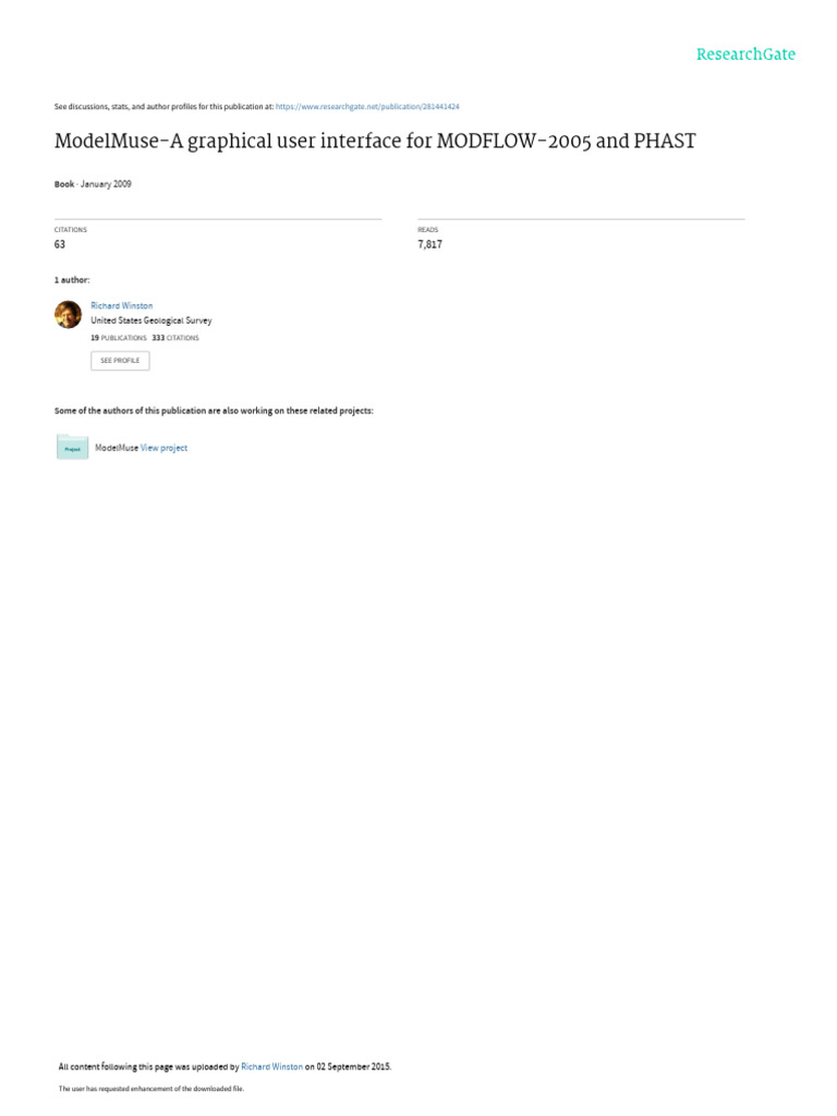 Modelmuse-A Graphical User Interface For Modflow-2005 and Phast | Download Free PDF | United ...