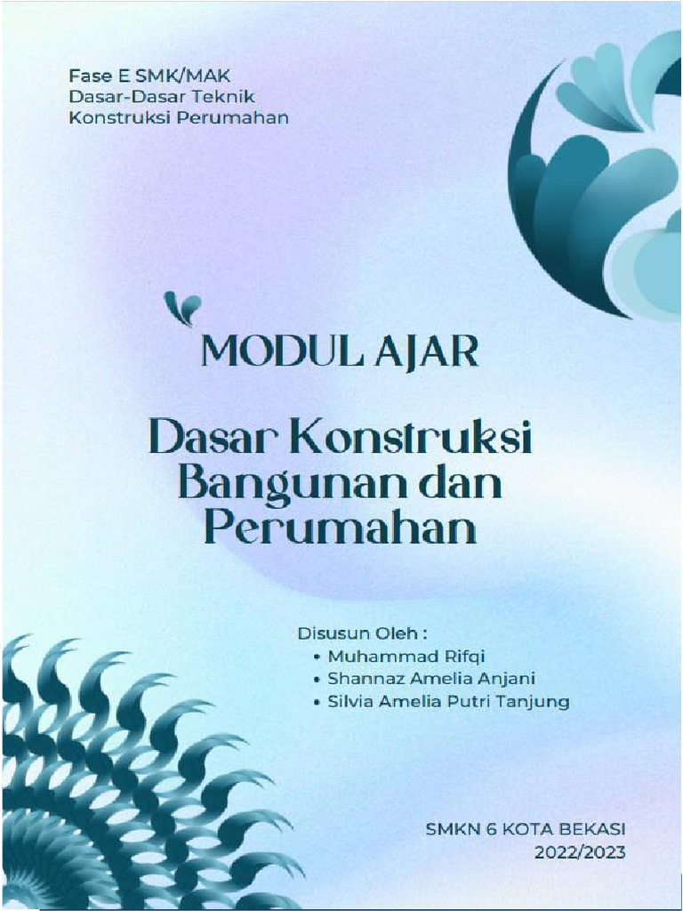 Modul Ajar Dasar Konstruksi Bangunan Dan Perumahan | PDF Modul Ajar Dasar Konstruksi Bangunan Dan Perumahan | PDF