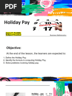 Holiday and Rest Day Pay Computation | PDF