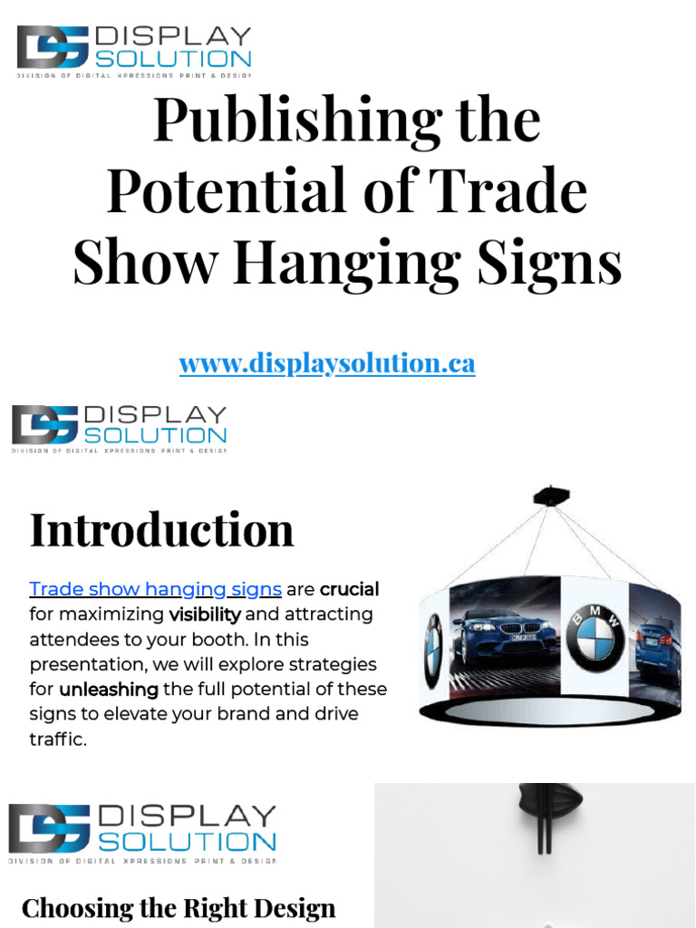 Publishing The Potential of Trade Show Hanging Signs | PDF