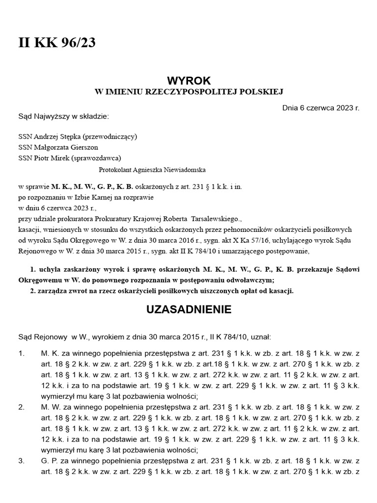 II KK 96/23: Wyrok | PDF