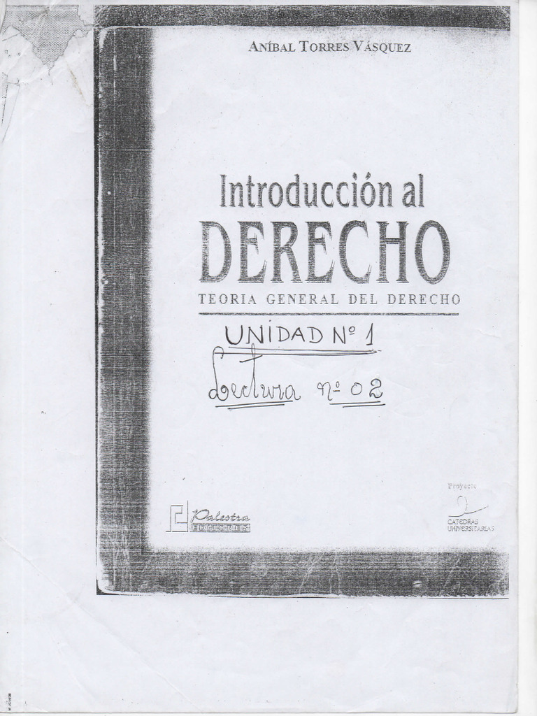 Introduccion Al Dercho Anibal Torres | PDF