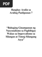 MATATAG Banghay Aralin Sa Araling Panlipunan 7 | PDF