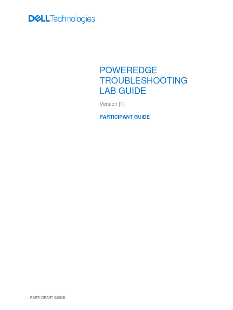 PowerEdge Troubleshooting Lab Guide | PDF | Server (Computing) | Download