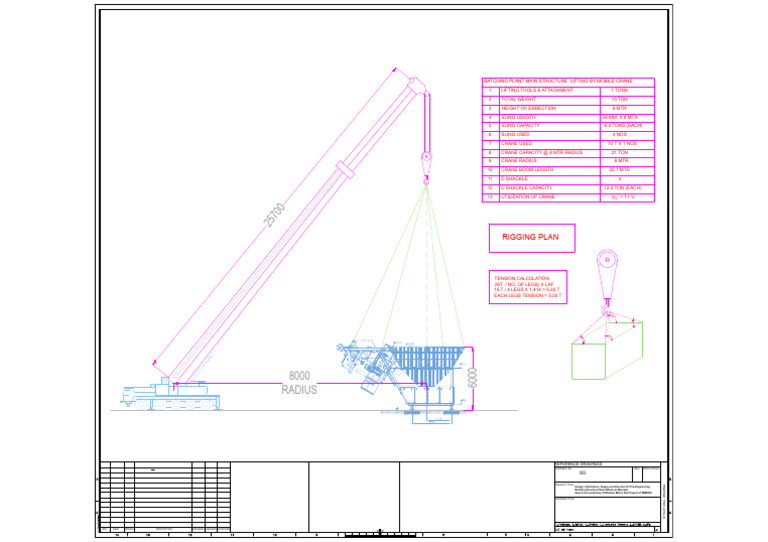 BATCHING PLANT-Lifting and Rigging Plan | PDF | Crane (Machine) | Construction Equipment