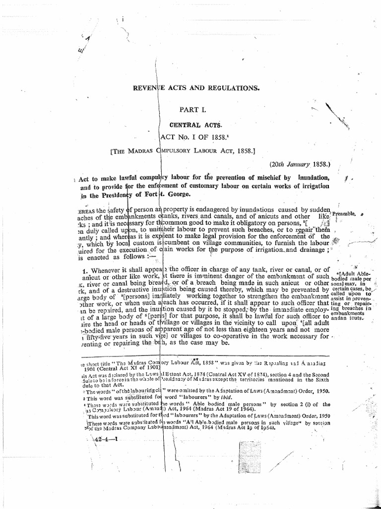 Revenue Act 1858 | PDF