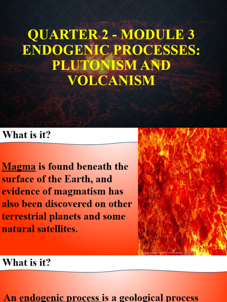 Q2 Week1 Endogenic-Processes | PDF | Magma | Crust (Geology)