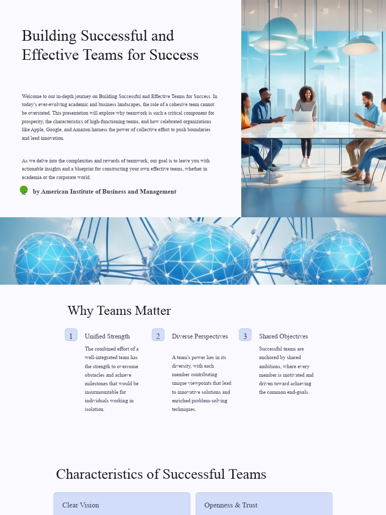 Building Successful and Effective Teams For Success | PDF | Leadership ...