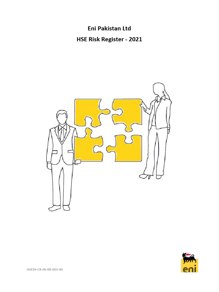 Eni Pakistan HSE Risk Register 2021 | PDF | Risk | Risk Management