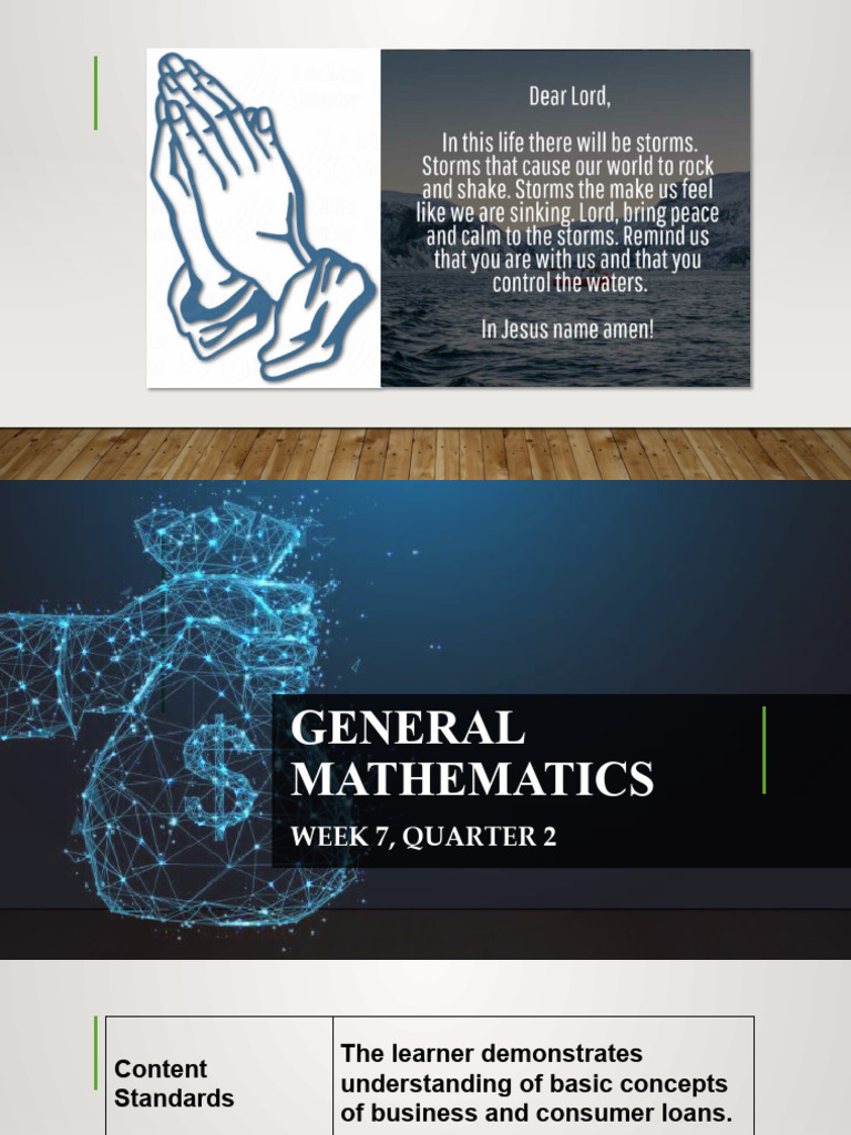GenMath Q2 W7 Business and Consumer Loans | PDF | Mortgage Loan | Loans