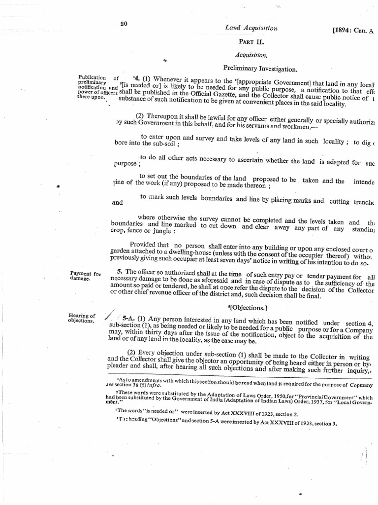 Land Acquisition | PDF