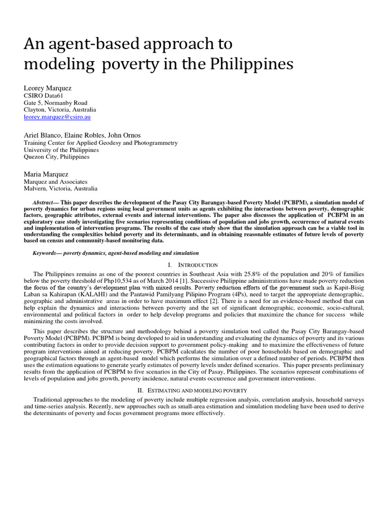 04 Poverty | PDF | Agent Based Model | Poverty