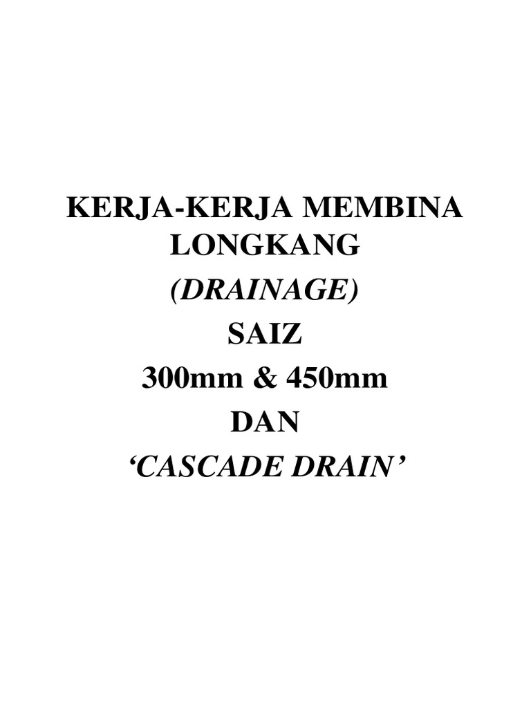5. Sep. Longkang Drainage Cascade | PDF