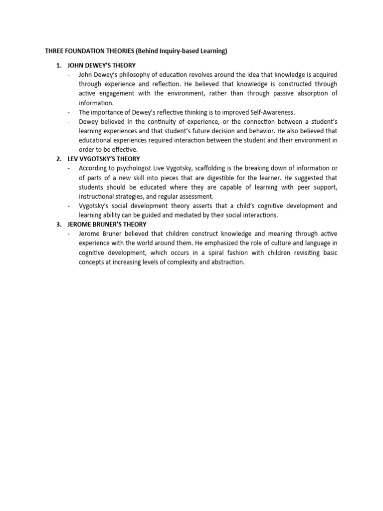 Three Foundation Theories | PDF