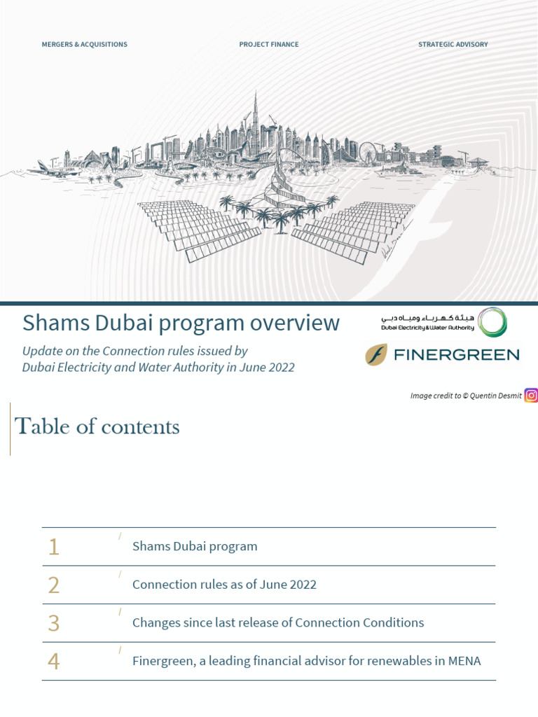 Shams Dubai Solar Program Overview | PDF | Renewable Energy | Photovoltaics