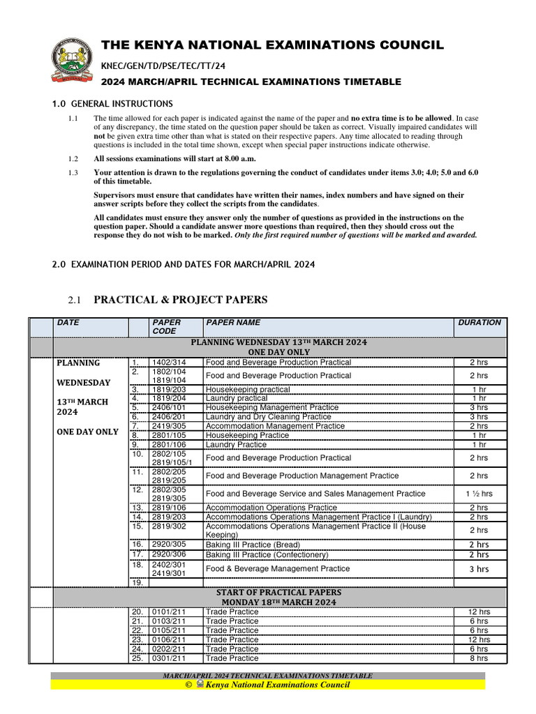2024-March-April-Techinal-TimeTable-2 | PDF | Engineering | Mechanical Engineering