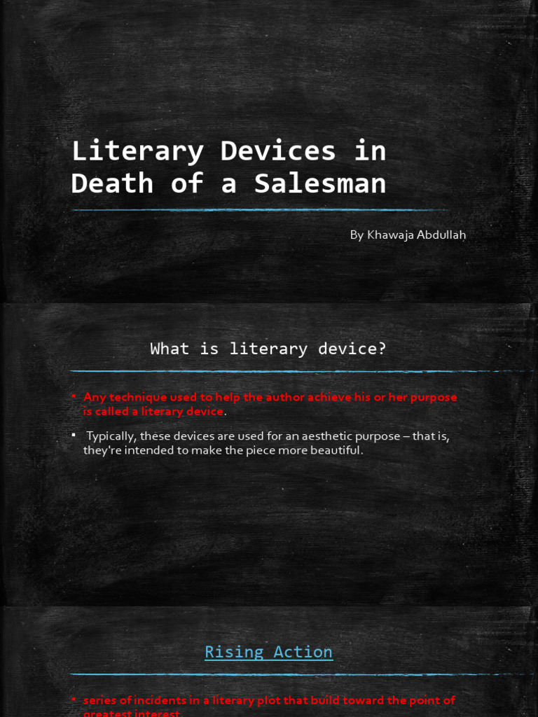 Literary Devices in Death of A Salesman | PDF