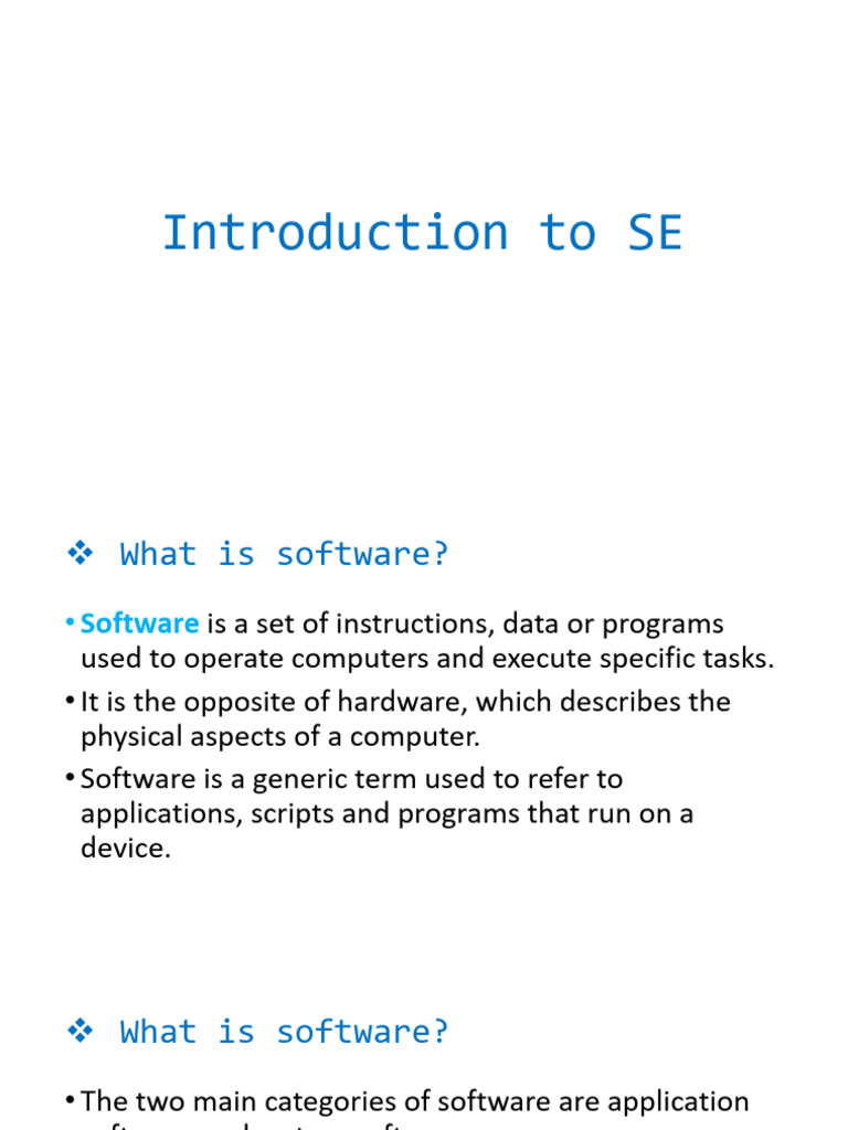 Lecture 1 - What Is SE | PDF | Software Engineering | Profession