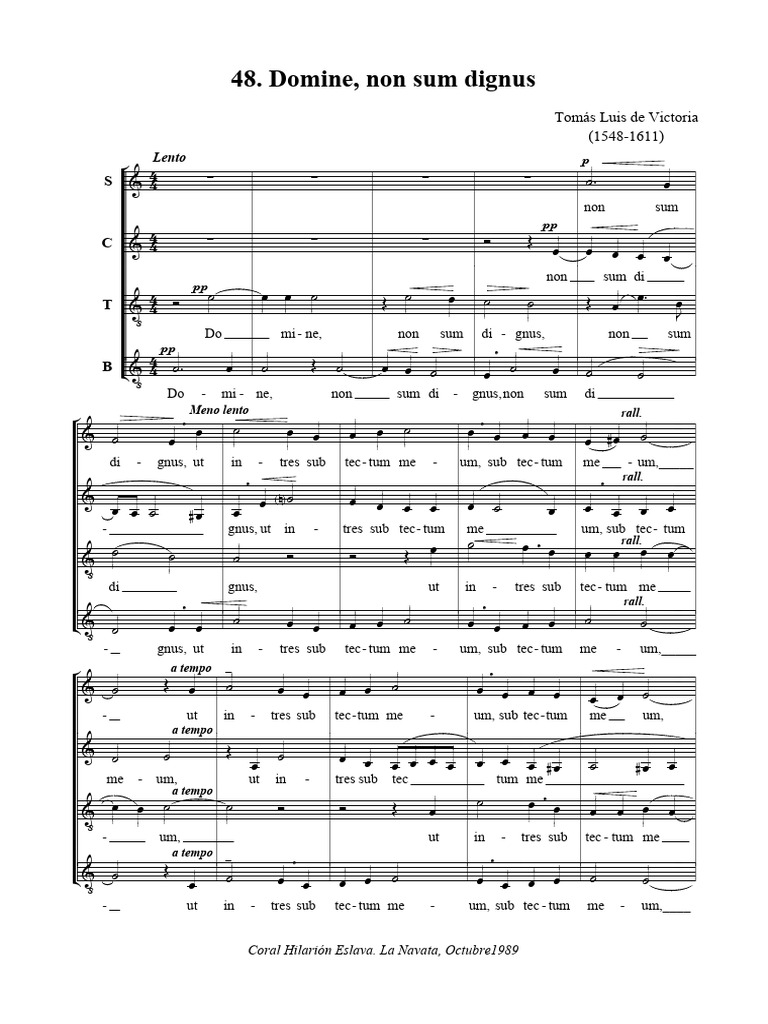 Domine No Sum Dignus | PDF