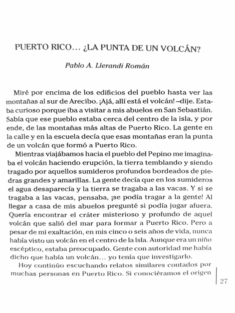 Puerto+Rico ¿La+punta+de+un+volcán | PDF