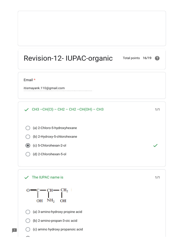 IUPAC Nomenclature Practice Questions | PDF | Organic Chemistry | Chemistry