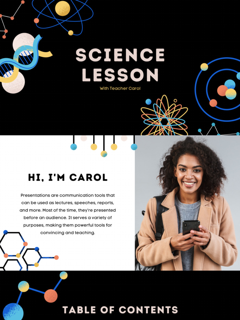 Colorful Abstract Geometric Illustrated Education Science Lesson ...