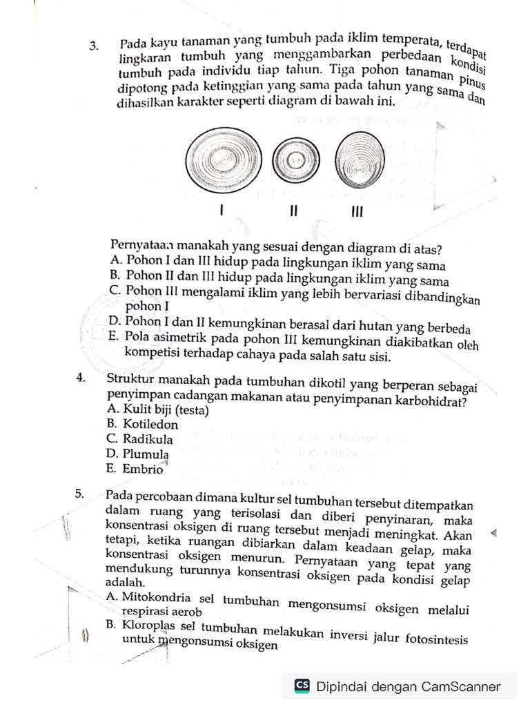 Latihan Soal Olimp Bio 1 | PDF